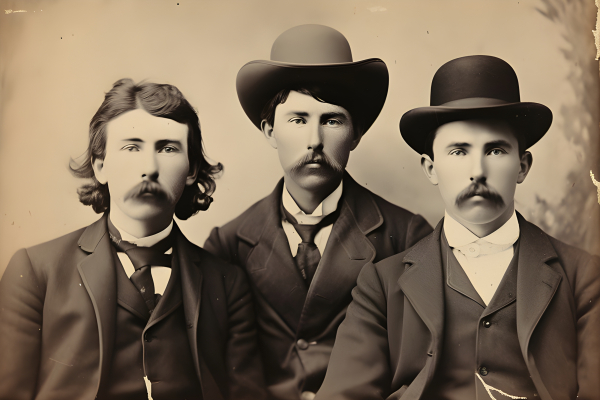 Vintage Wild West photo of three brothers - Impossible Images - Unique ...