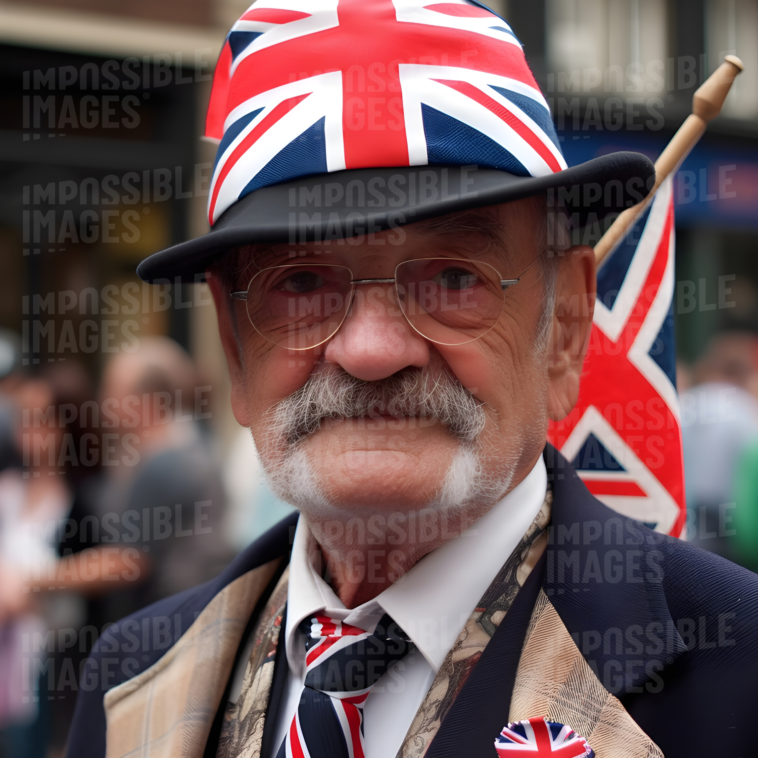 An older English man in a parade - Impossible Images - Unique stock ...