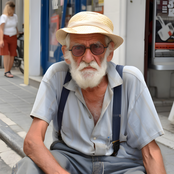 Street portrait of a Greek man - Impossible Images - Unique stock ...