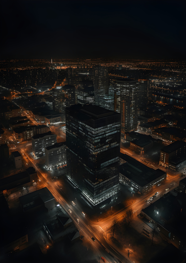 City at Night from the air - Impossible Images - Unique stock images ...
