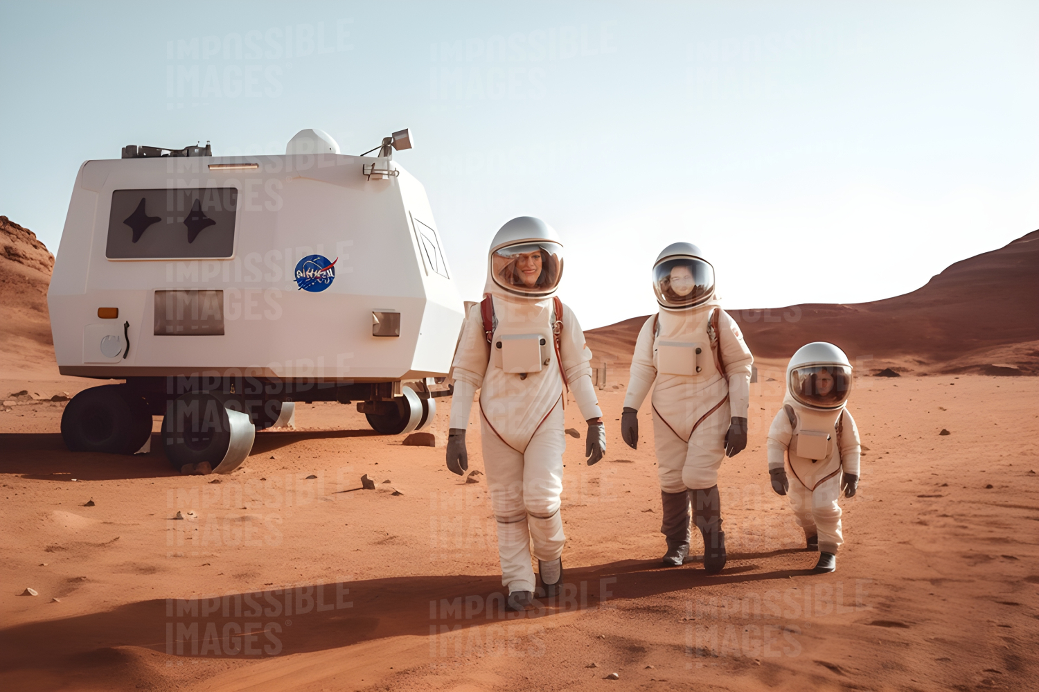 Family holiday to planet Mars - Impossible Images - Unique stock images ...
