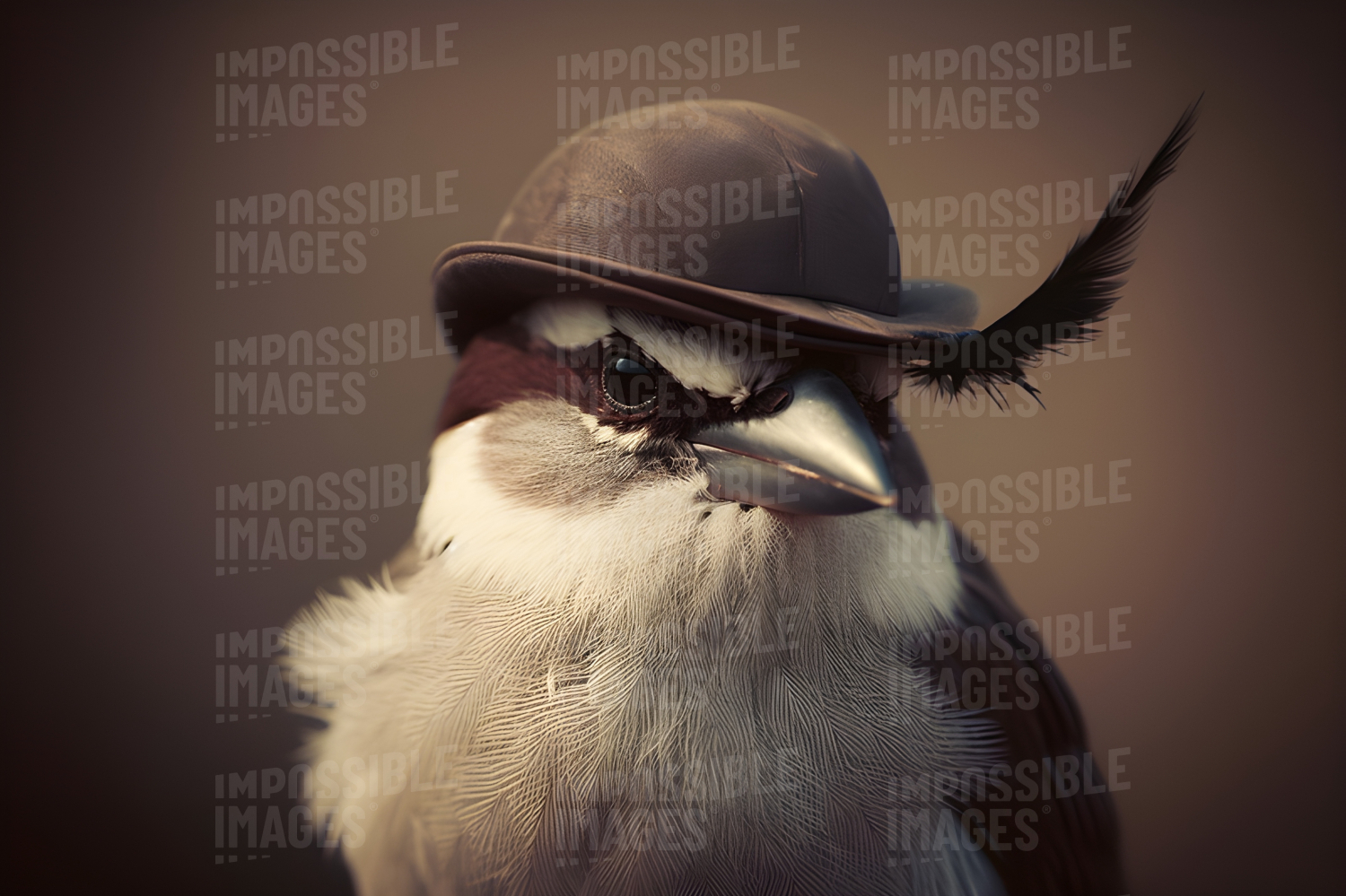 Bird wearing a hat - Impossible Images - Unique stock images for ...