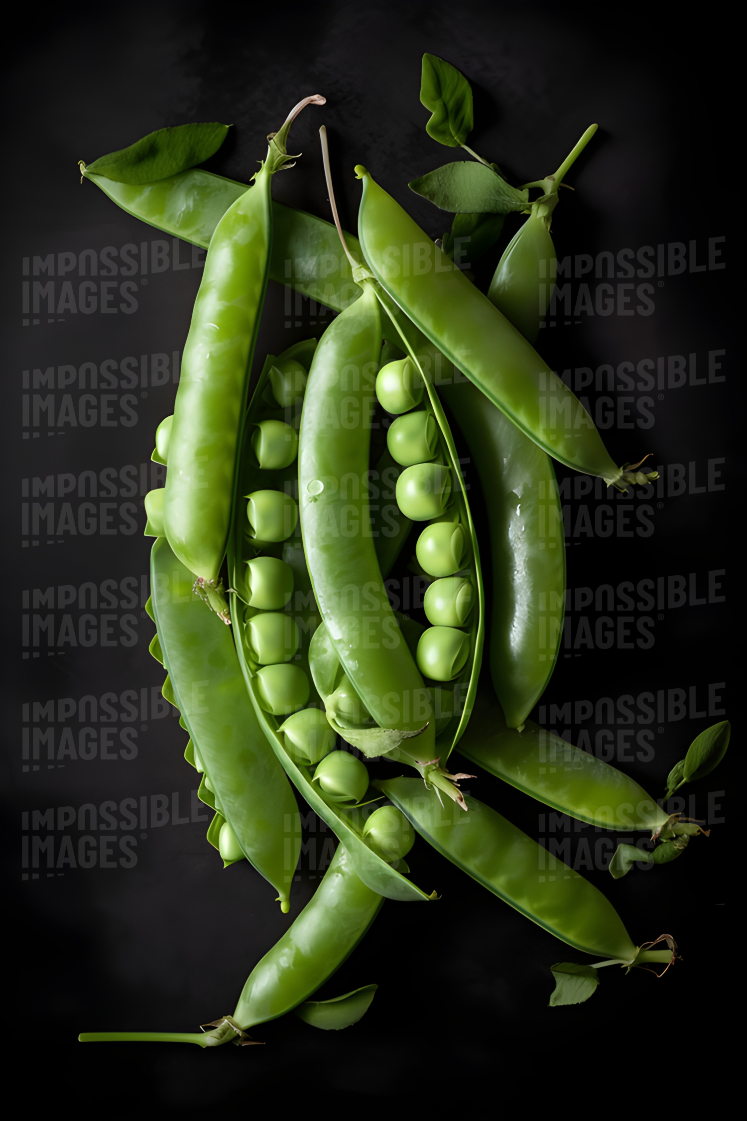 Product shot of peas in open pods - Impossible Images - Unique stock ...