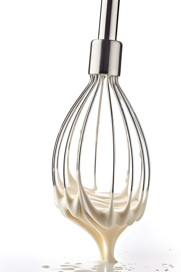 A metal whisk dripping heavy cream - Impossible Images - Unique stock ...