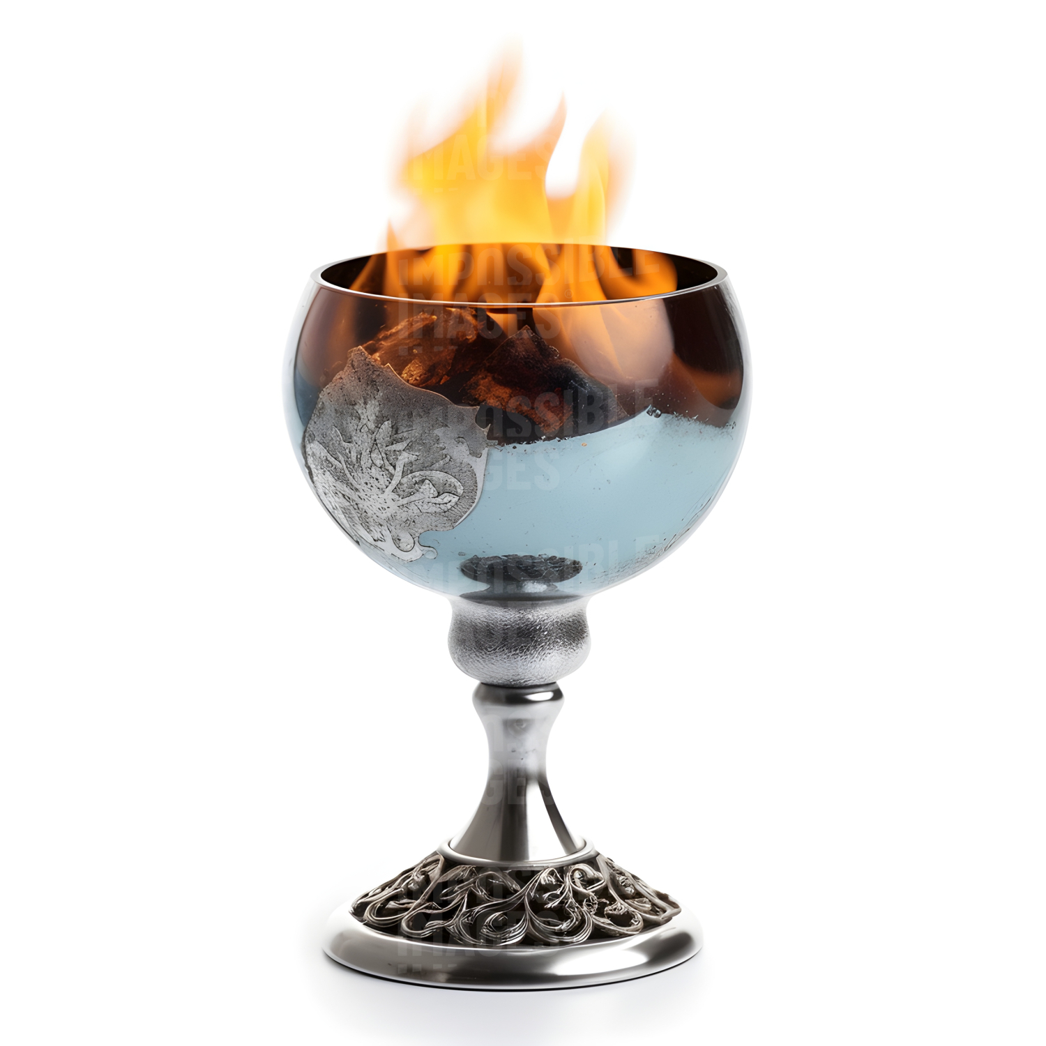 A goblet with fire inside - Impossible Images - Unique stock images for ...
