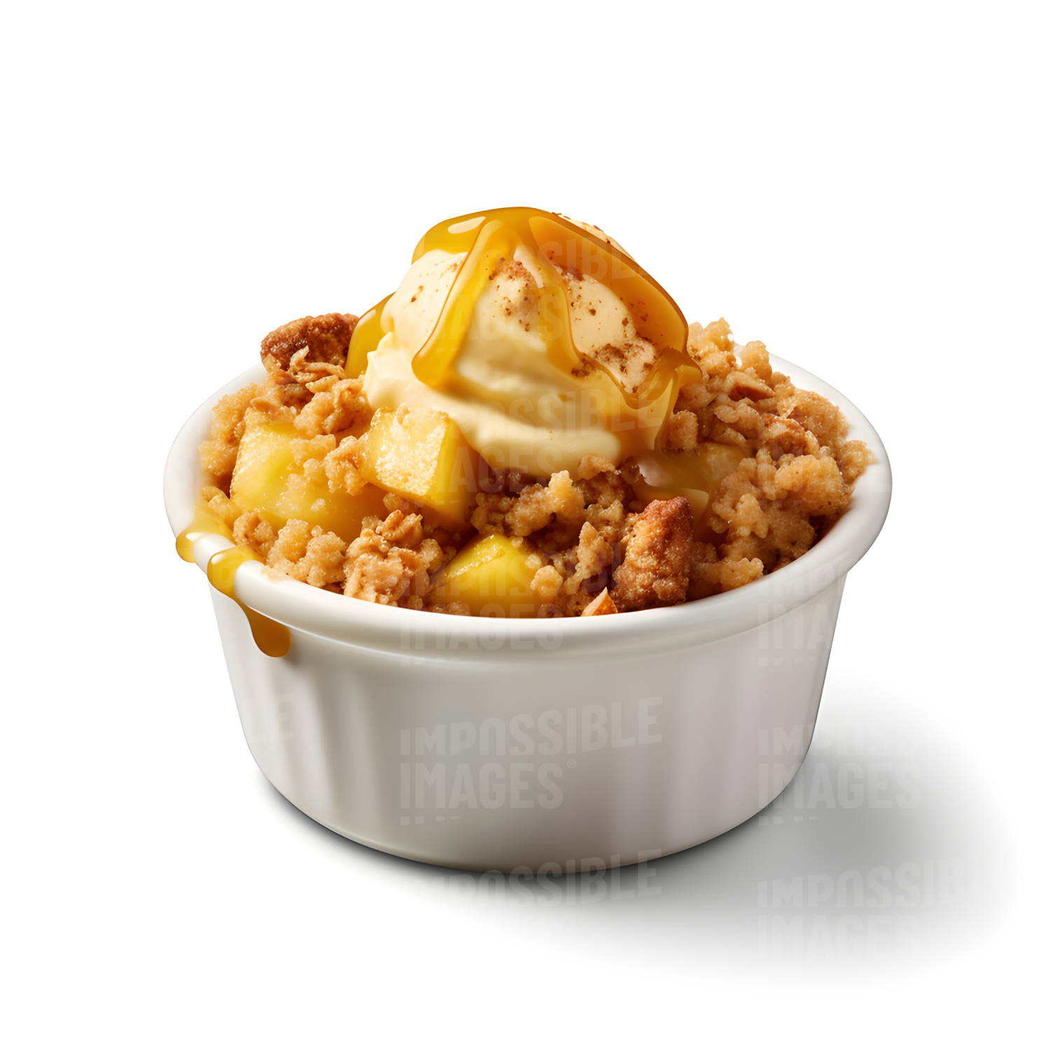 Apple Crumble with Ice Cream - Impossible Images - Unique stock images ...
