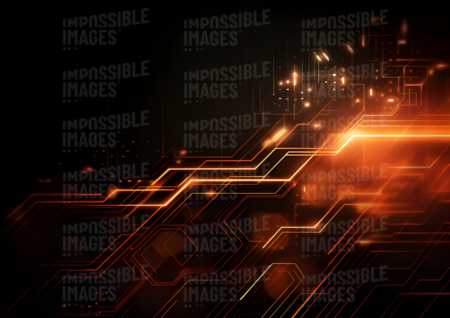 Orange and black angular technology background - Impossible Images ...