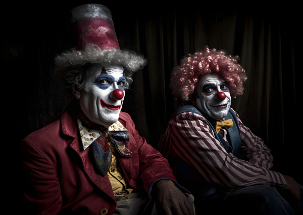 Two mysterious clowns - Impossible Images - Unique stock images for ...