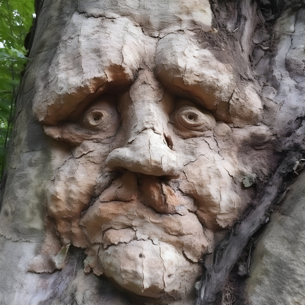 Human face formed in the bark of a tree - Impossible Images - Unique ...