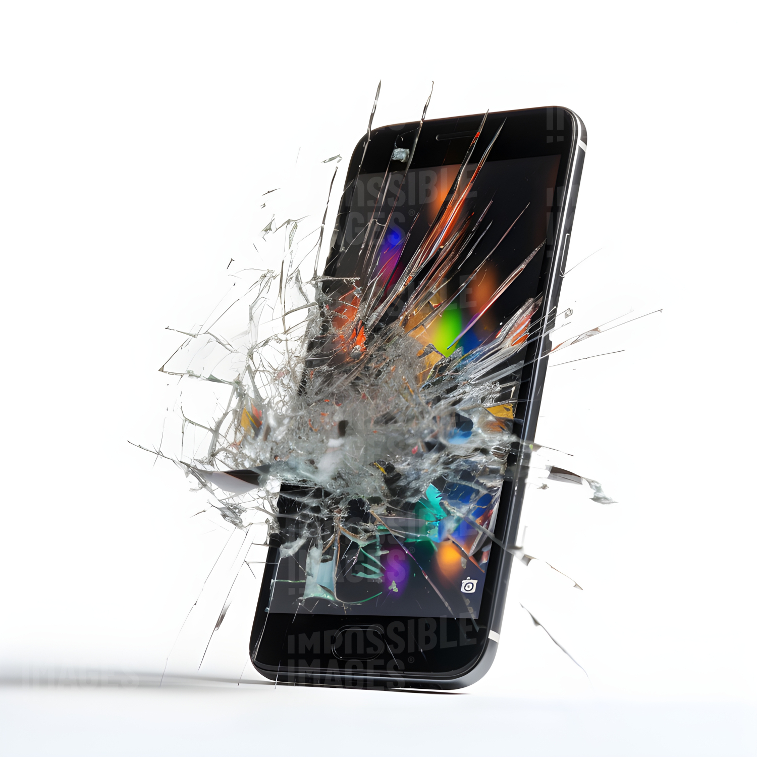 A smart phone screen being broken - Impossible Images - Unique stock ...