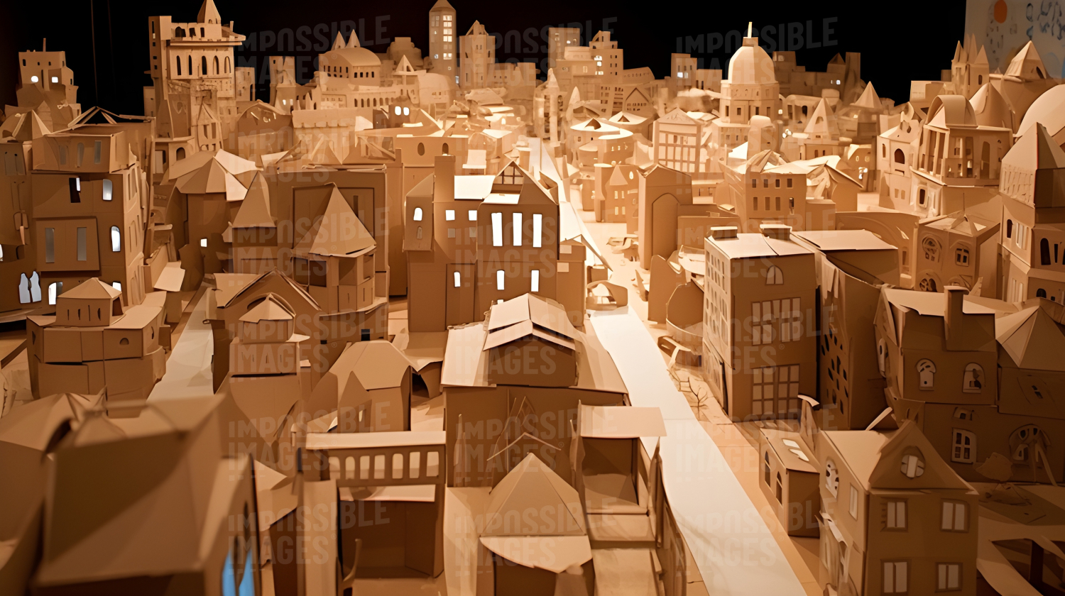 Cardboard city - Impossible Images - Unique stock images for commercial ...