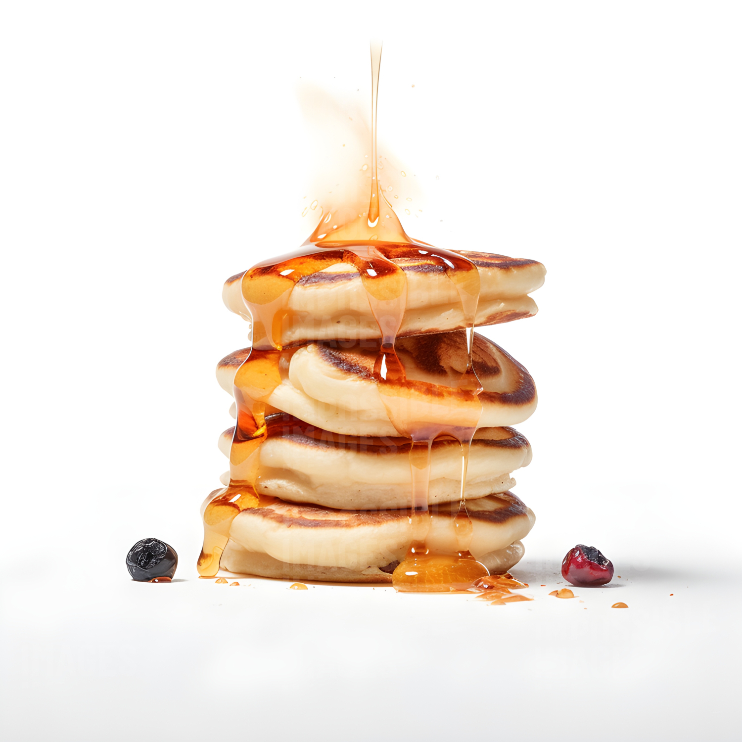 Buttermilk pancakes on fire with maple syrup - Impossible Images ...
