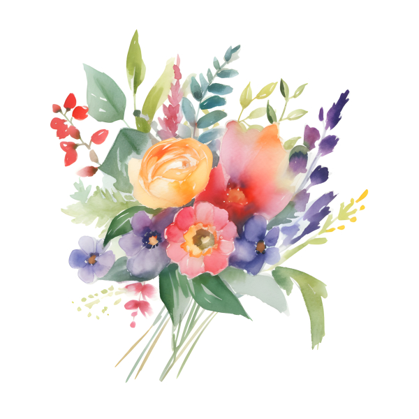 A watercolor painting of a some flowers - Impossible Images - Unique ...