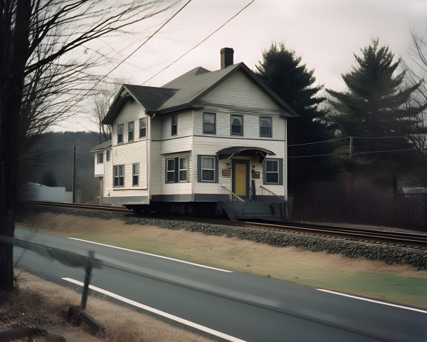 A house on train tracks - Impossible Images - Unique stock images for ...