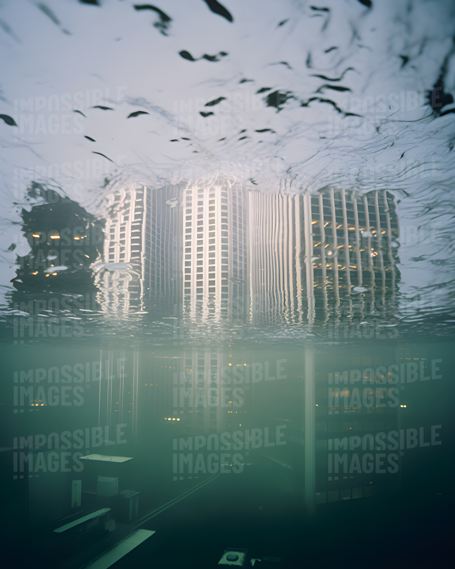 Drowning as the city is submerged in water - Impossible Images - Unique ...